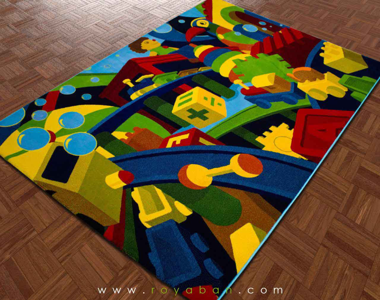 فروشگاه اینترنتی رویابان | فرش سه بعدی اتاق کودک مدل لگو
